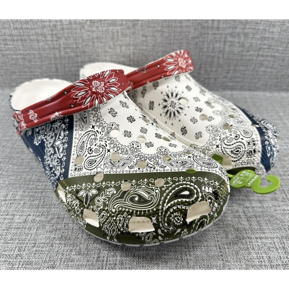 CROCS | Shoes | Crocs Classic Gangster Clogs X Bandana Limited White ...